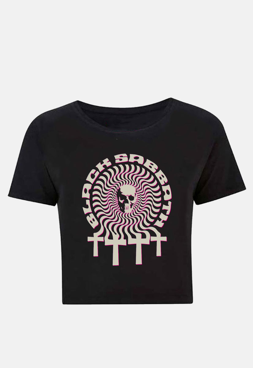 Hypnotic Skull Crop Top – DMG SCY