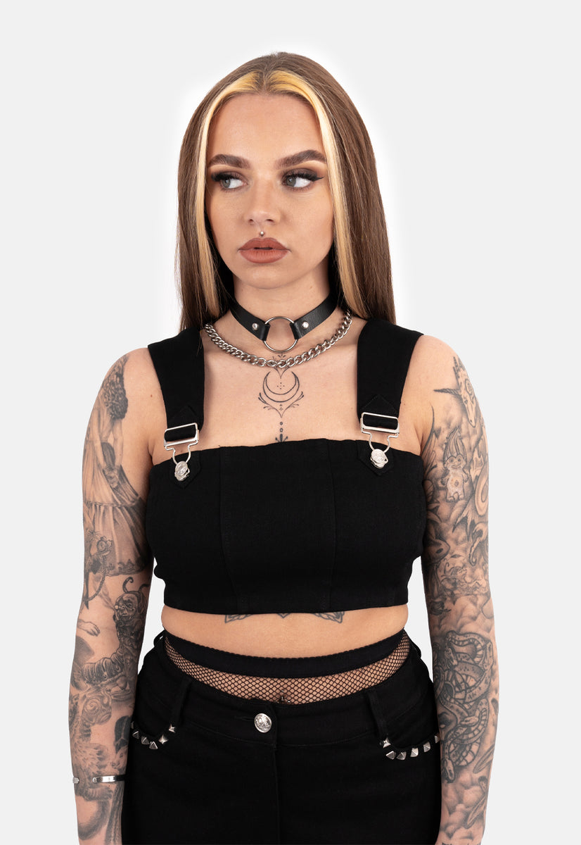 Cha Cha Crop Denim Corset Top – DMG SCY