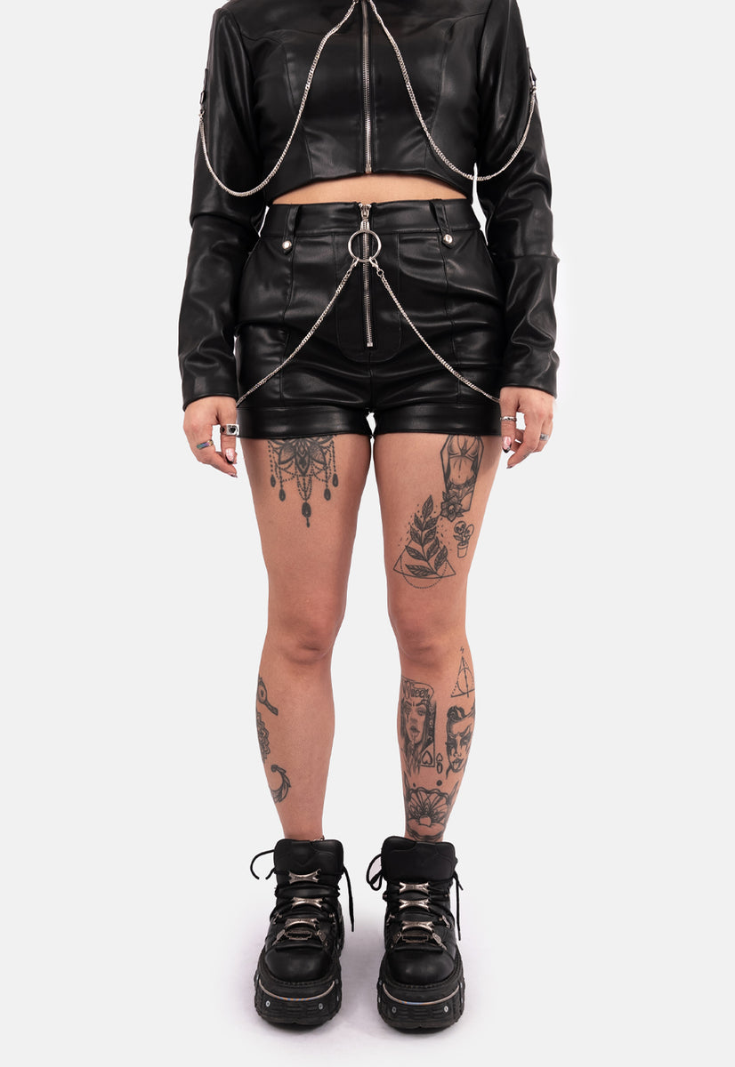 Hunter PU Zip Biker Short – DMG SCY