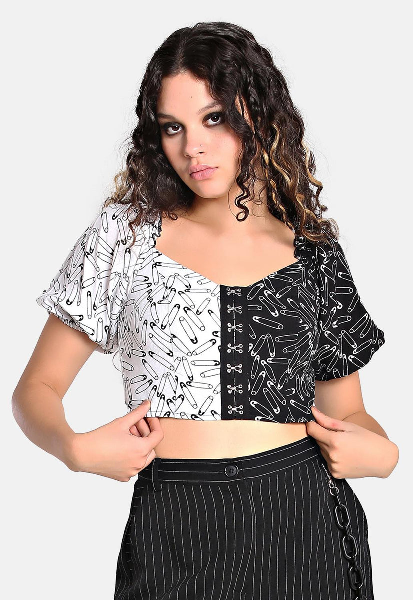 Safety Pin Crop Top – DMG SCY